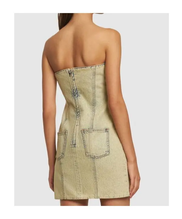 Giuseppe Di Morabito Sleeveless Embellished Denim Mini Dress