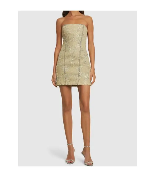 Giuseppe Di Morabito Sleeveless Embellished Denim Mini Dress