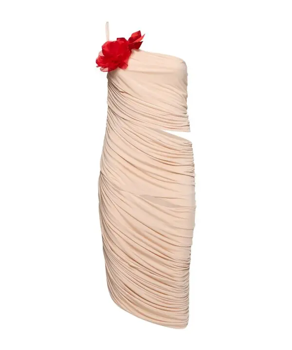 Magda Butrym Sleeveless Dress With Rose Detail - Beige