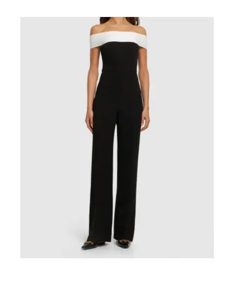 Roland Mouret Off-the-shoulder Stretch Cady Jumpsuit