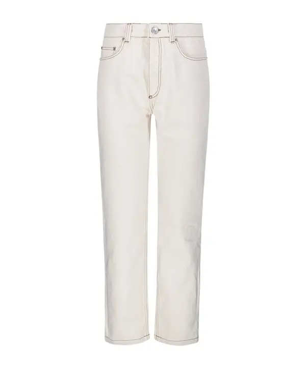AMI Paris Classic Fit Jeans With Contrast Stitching - No