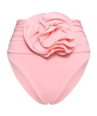 Magda Butrym High-rise Bikini Bottom With Rose Embellishment
