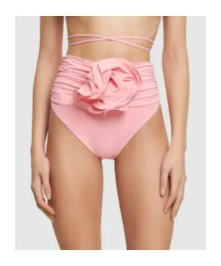 Magda Butrym High-rise Bikini Bottom With Rose Embellishment