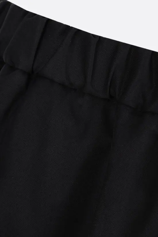 JIL SANDER Gabardine Elasticated Waist Trousers - Black