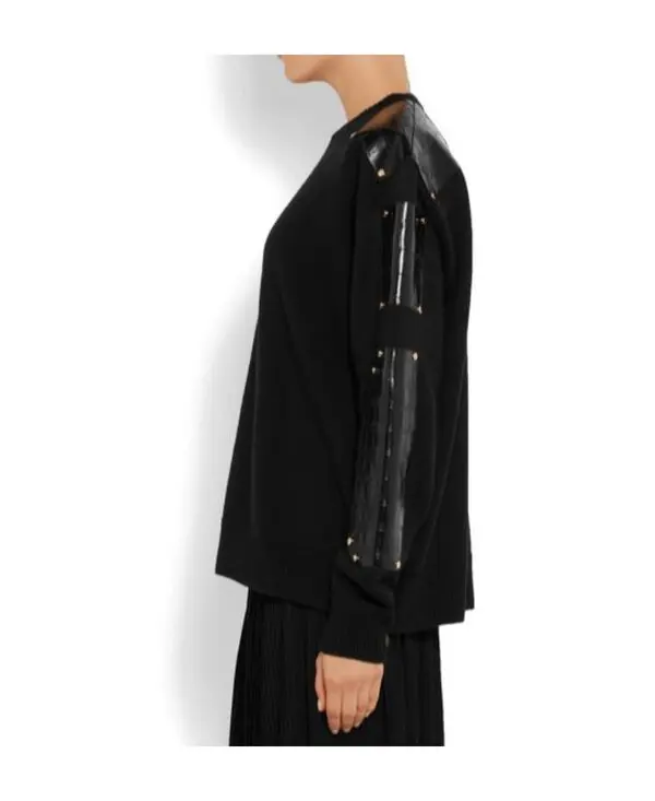 Givenchy Knitted Pullover With Embellished Sleeves
