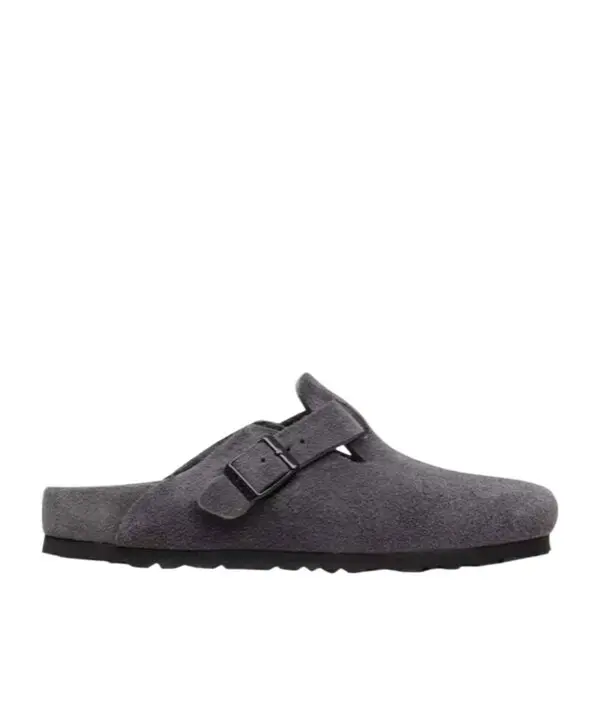 BIRKENSTOCK Boston Suede Clogs - Black