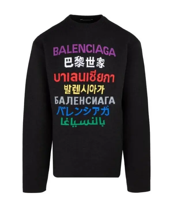 Balenciaga Logo Jacquard Pullover