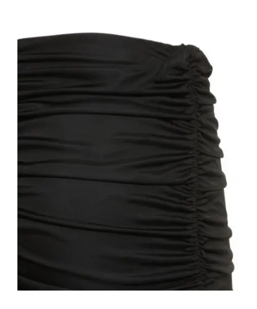 Blumarine Jersey Chiffon Draped Midi Skirt