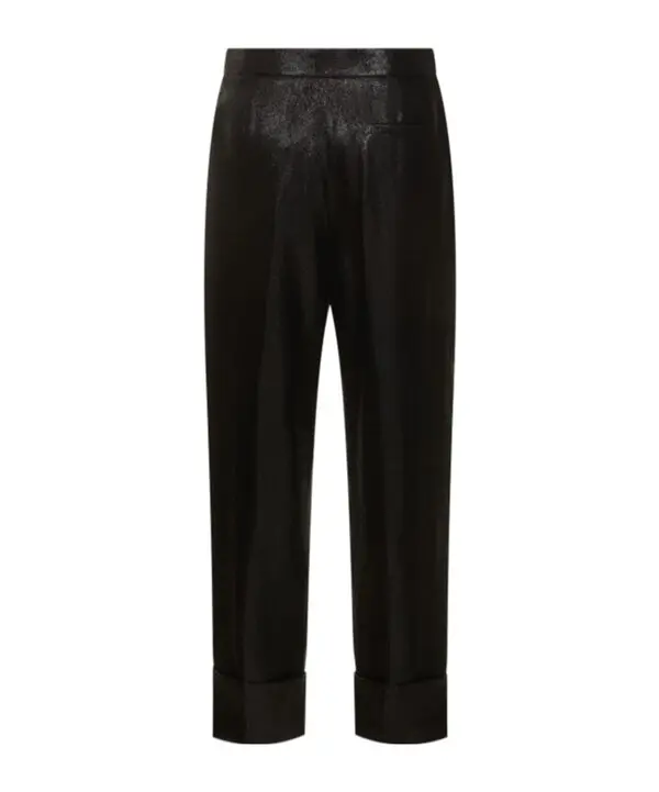 Giorgio Armani Fluid Texture Lurex High-waist Trousers