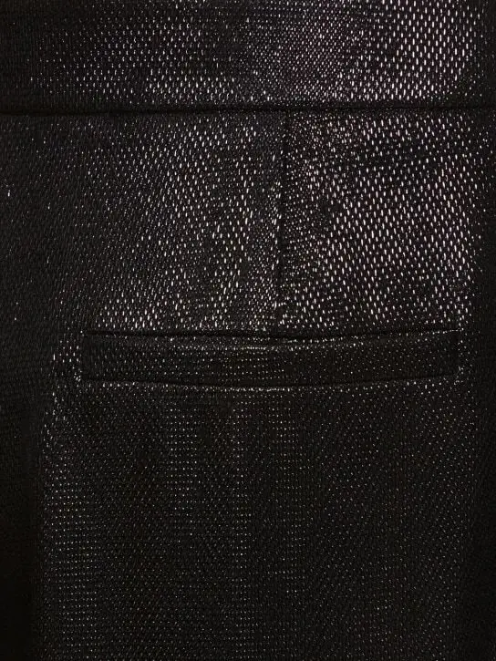 Giorgio Armani Fluid Texture Lurex High-waist Trousers