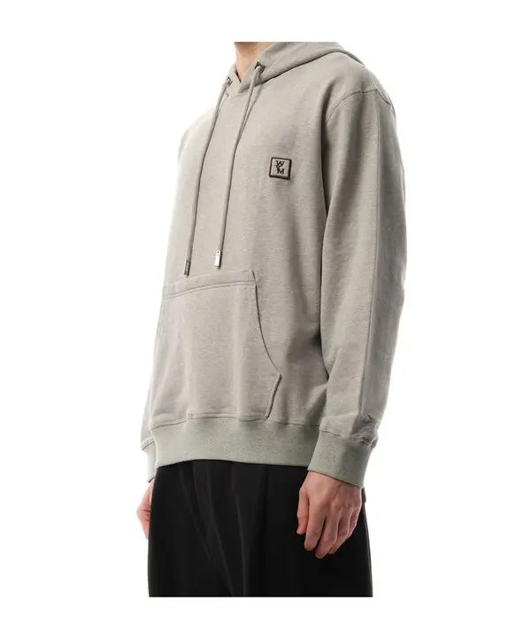 WOOYOUNGMI Long-sleeved Drawstring Hooded Sweater
