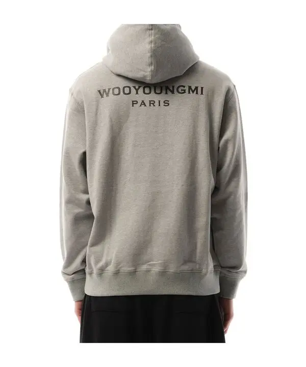 WOOYOUNGMI Long-sleeved Drawstring Hooded Sweater