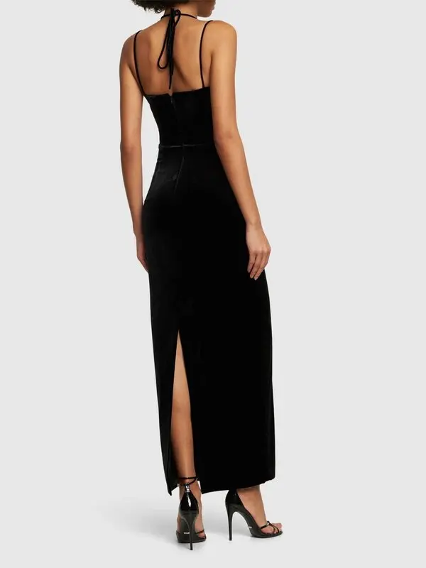 Alessandra Rich Embellished Cut-out Maxi Dress