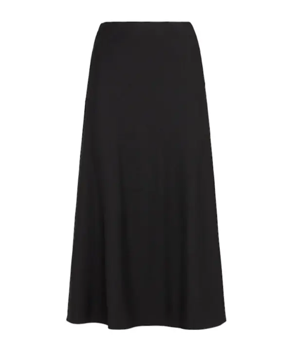 Brunello Cucinelli Wool Blend Midi Skirt - Black