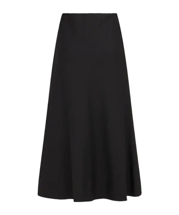 Brunello Cucinelli Wool Blend Midi Skirt - Black