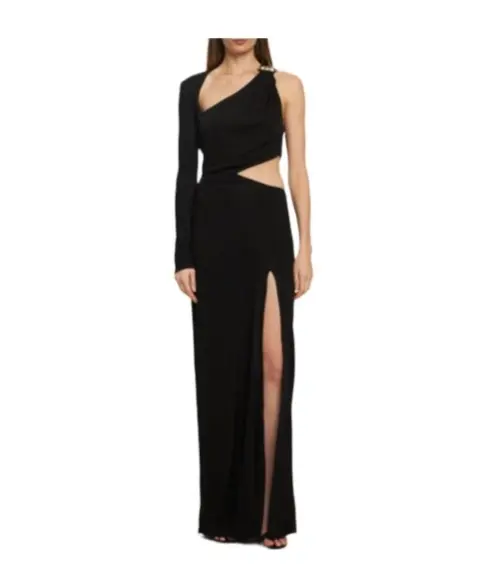 Galvan Asymmetrical Knit Dress With Cut-out Details