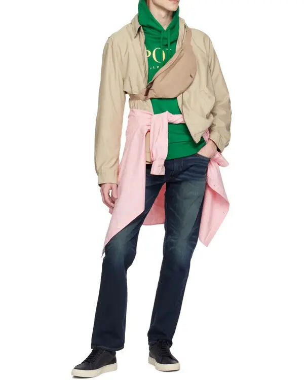 Polo Ralph Lauren Embroidered Logo Zip-up Jacket - Khaki