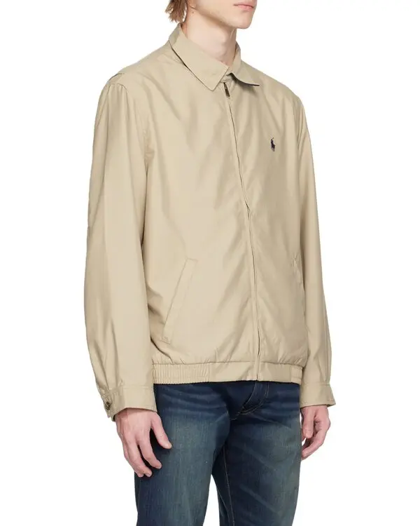 Polo Ralph Lauren Embroidered Logo Zip-up Jacket - Khaki