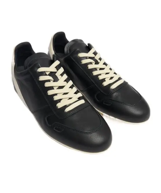 Rick Owens Low Top Leather Sneakers
