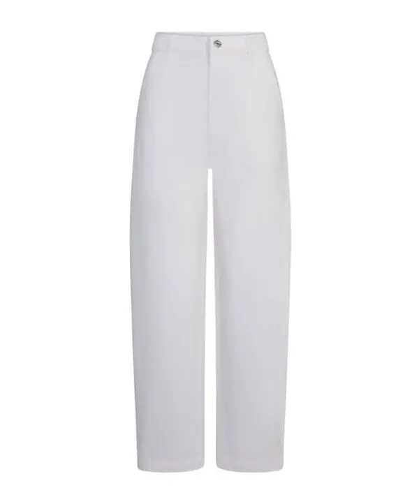 FRAME High-waisted Patch-pocket Barrel-leg Jeans
