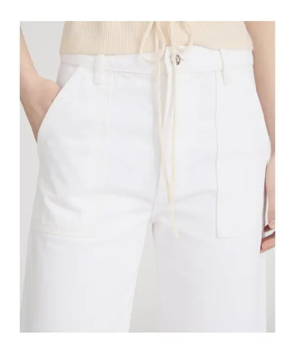 FRAME High-waisted Patch-pocket Barrel-leg Jeans