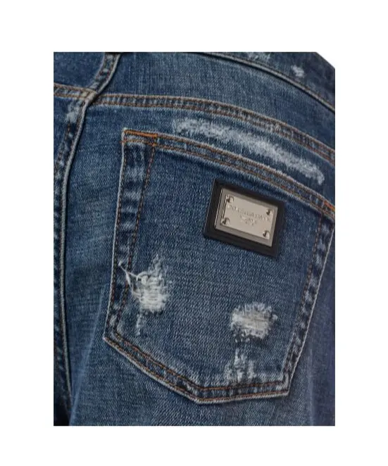 Dolce & Gabbana Distressed Belt Loop Jeans
