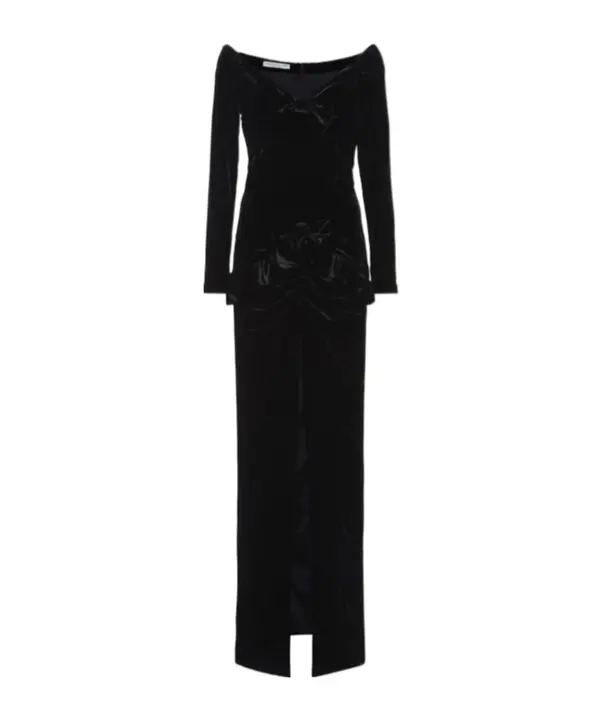 Alessandra Rich Strapless Zipper Dress With Front Slit