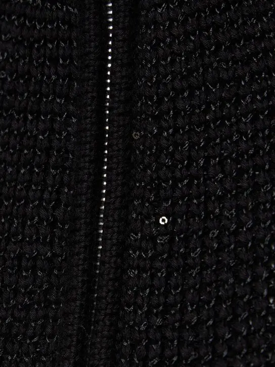 Alessandra Rich Knit Vest With Sequins And Zipper Detail