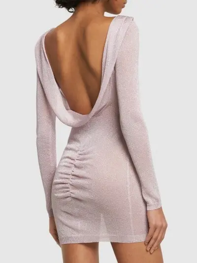 Alessandra Rich Embellished Knit Mini Dress