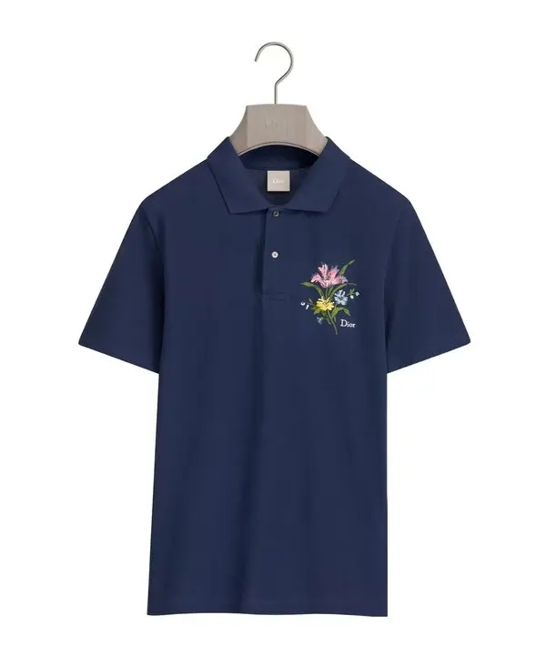 Dior Polo Shirt With Secret Garden Embroidery, Relaxed Fit