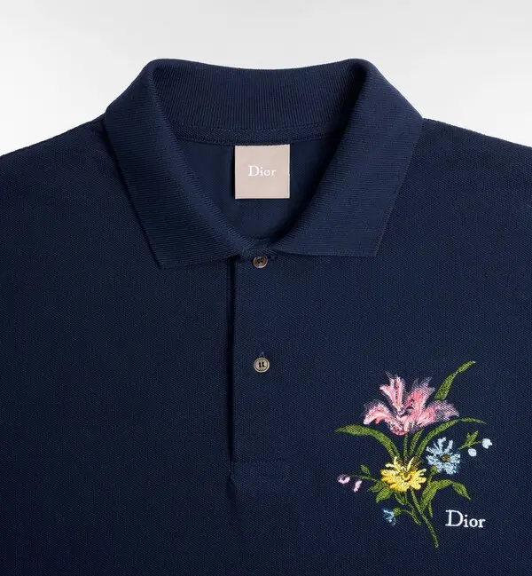 Dior Polo Shirt With Secret Garden Embroidery, Relaxed Fit