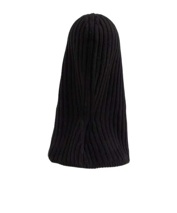 GANNI Logo-embroidered Ribbed Balaclava