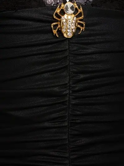 Alessandra Rich Lace Inlay Suspender Dress