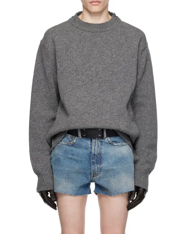 MAISON MARGIELA Crewneck Jumper With Elbow Patches