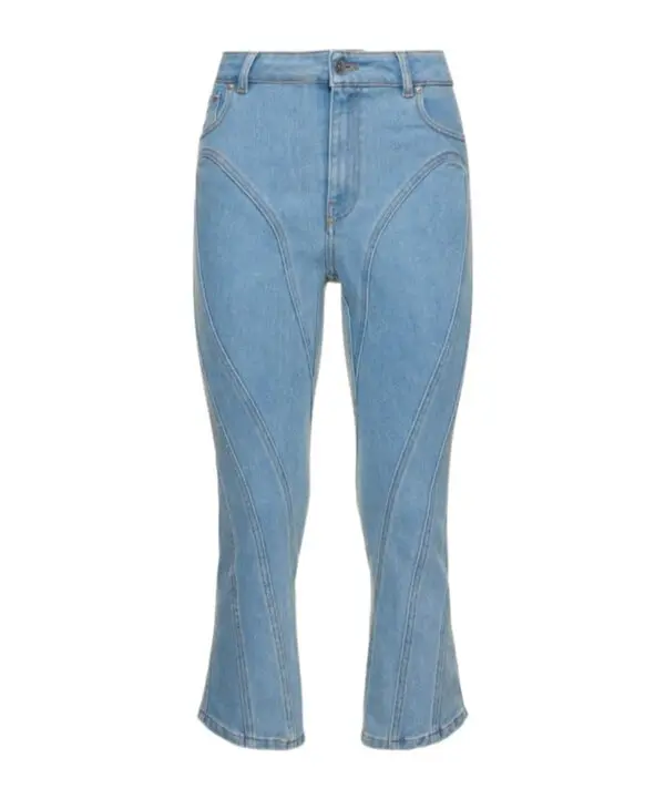 MUGLER Belt-loop Three-quarter Jeans