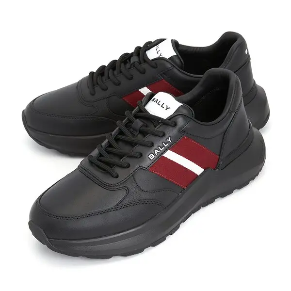 Bally Leather Lace-up Sneakers With Logo Detail