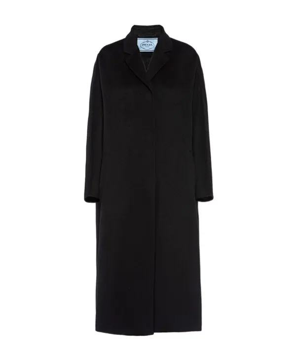 Prada Single-breasted Cashgora Overcoat