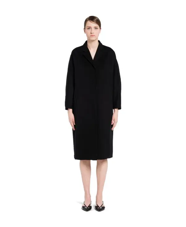 Prada Single-breasted Cashgora Overcoat