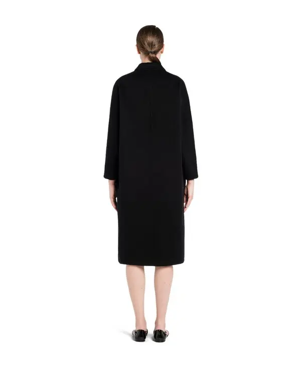 Prada Single-breasted Cashgora Overcoat