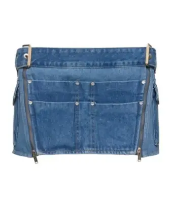 DION LEE Belt-loop Denim Skirt