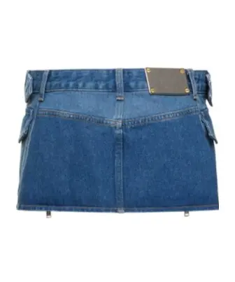 DION LEE Belt-loop Denim Skirt