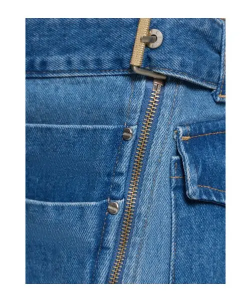 DION LEE Belt-loop Denim Skirt