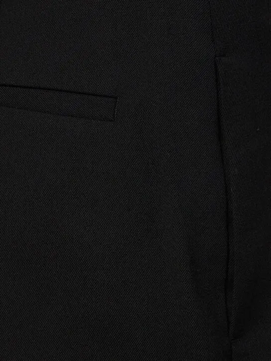 DION LEE Tailored Stretch Wool Straight Leg Trousers