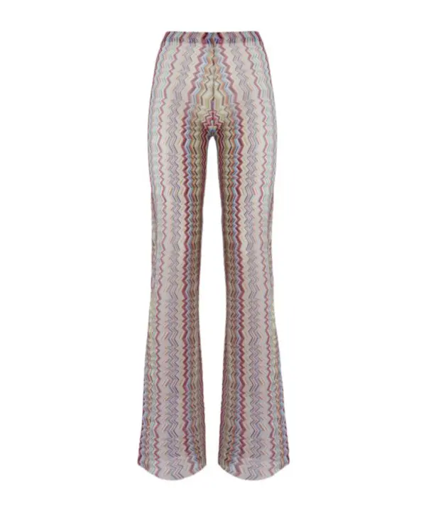 Missoni Zigzag Tulle Flared Trousers - Gray