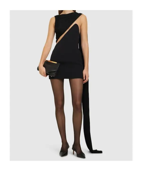 David Koma Pleated Knitted Dress
