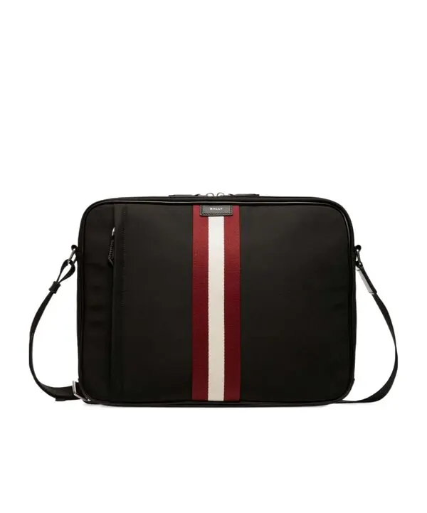 Bally Zippered Shoulder Bag With Logo Detail - Black