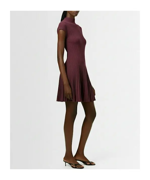 Magda Butrym Pleated Cotton Mini Dress