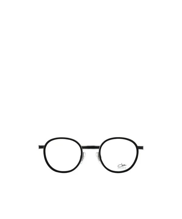 Cazal Oval Full Rim Eyeglasses - Black/silver