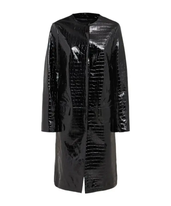 TOTEME Croc Embossed Leather Coat