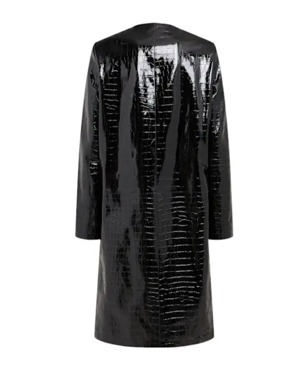 TOTEME Croc Embossed Leather Coat
